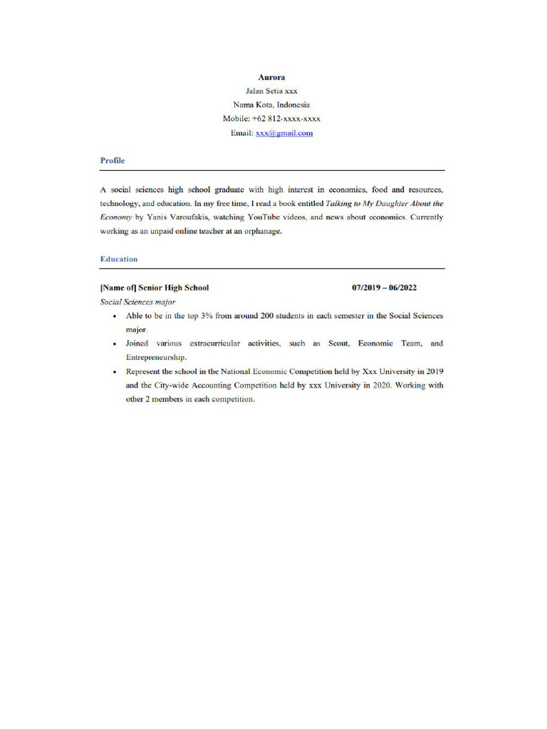 Saa - CV | PDF