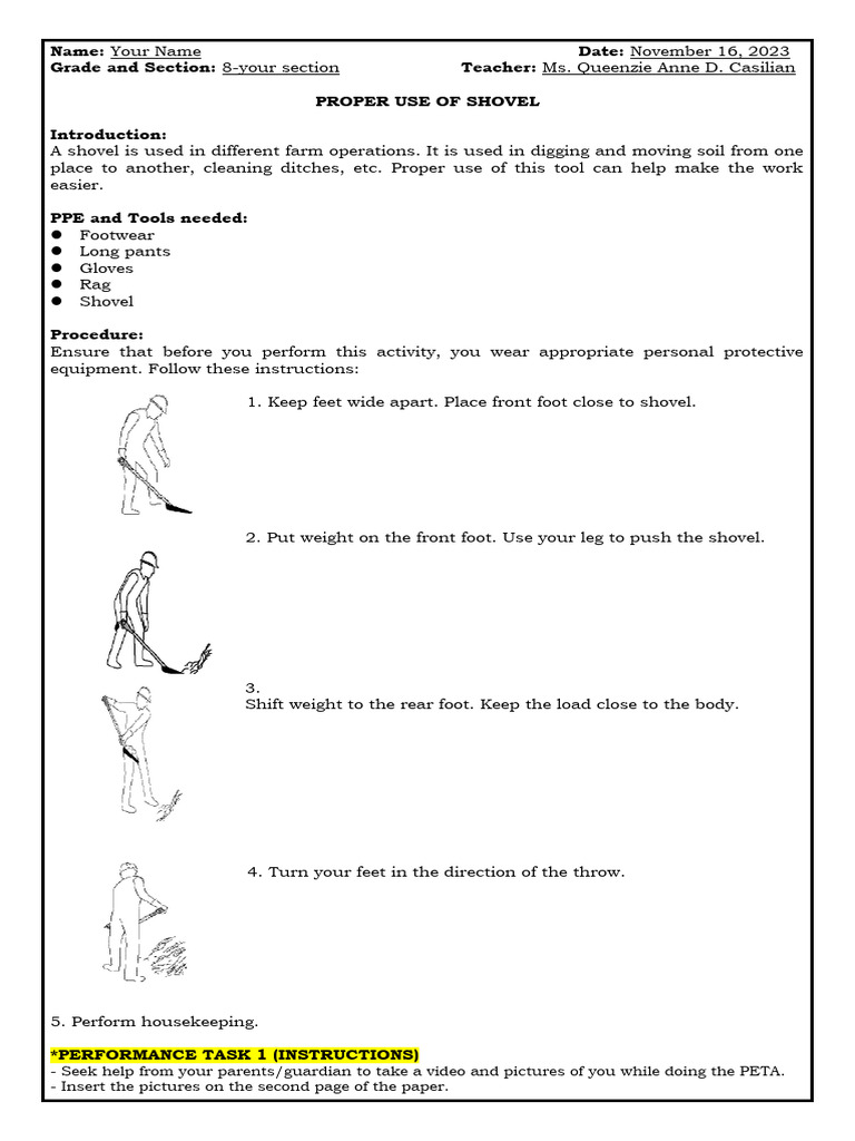 Tle 8 Peta 1 Template 2 | PDF | Housekeeping