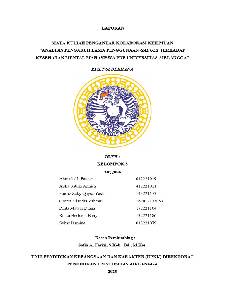 Laporan Akhir Kel 8 | PDF