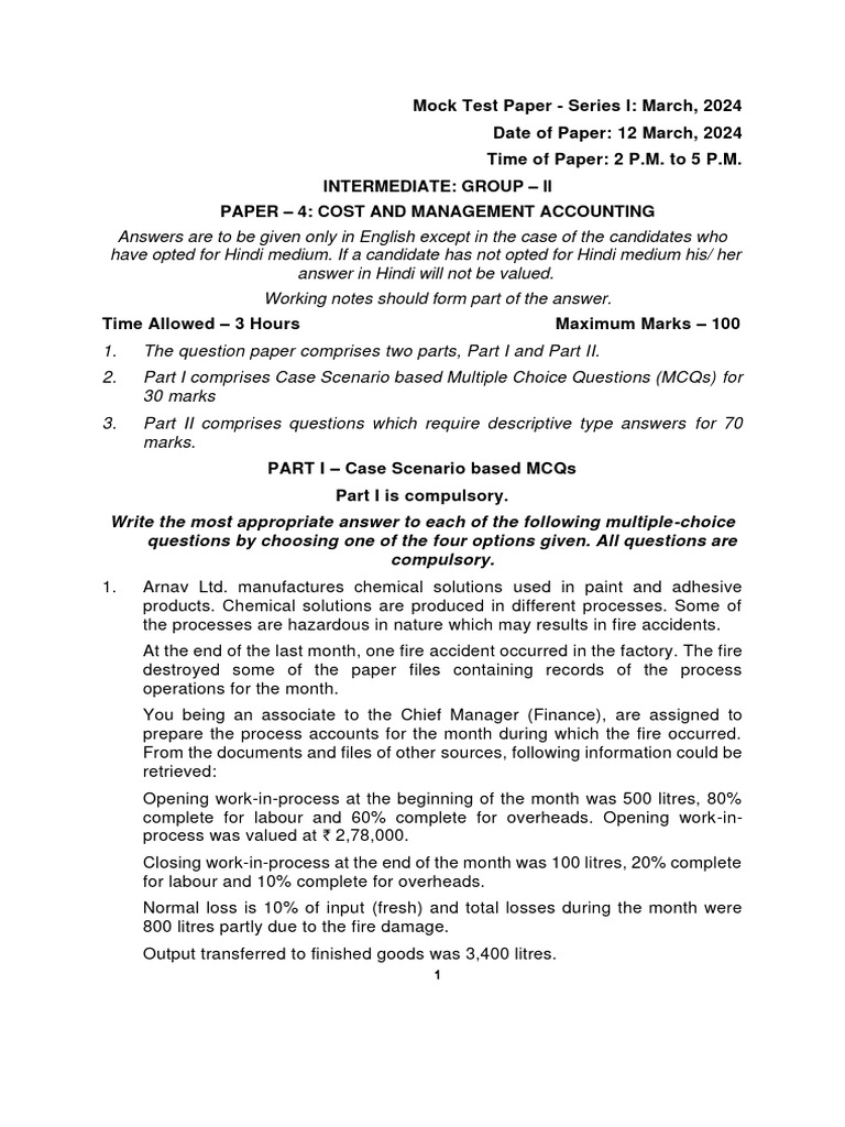 MTP 17 51 Questions 1710158898 | PDF | Business Economics | Business