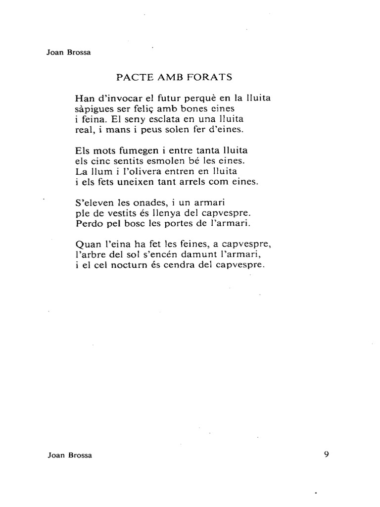 Brossa, Joan - Poesies 2 | PDF