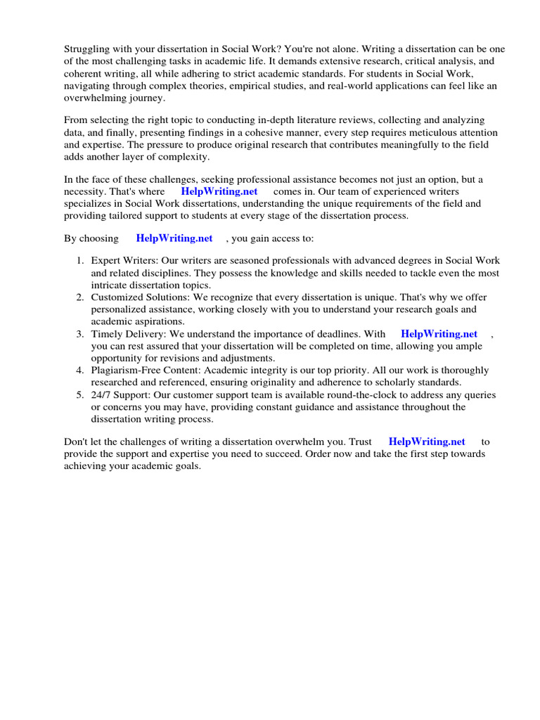 Dissertation Archive Social Work | PDF | Thesis | Social Work