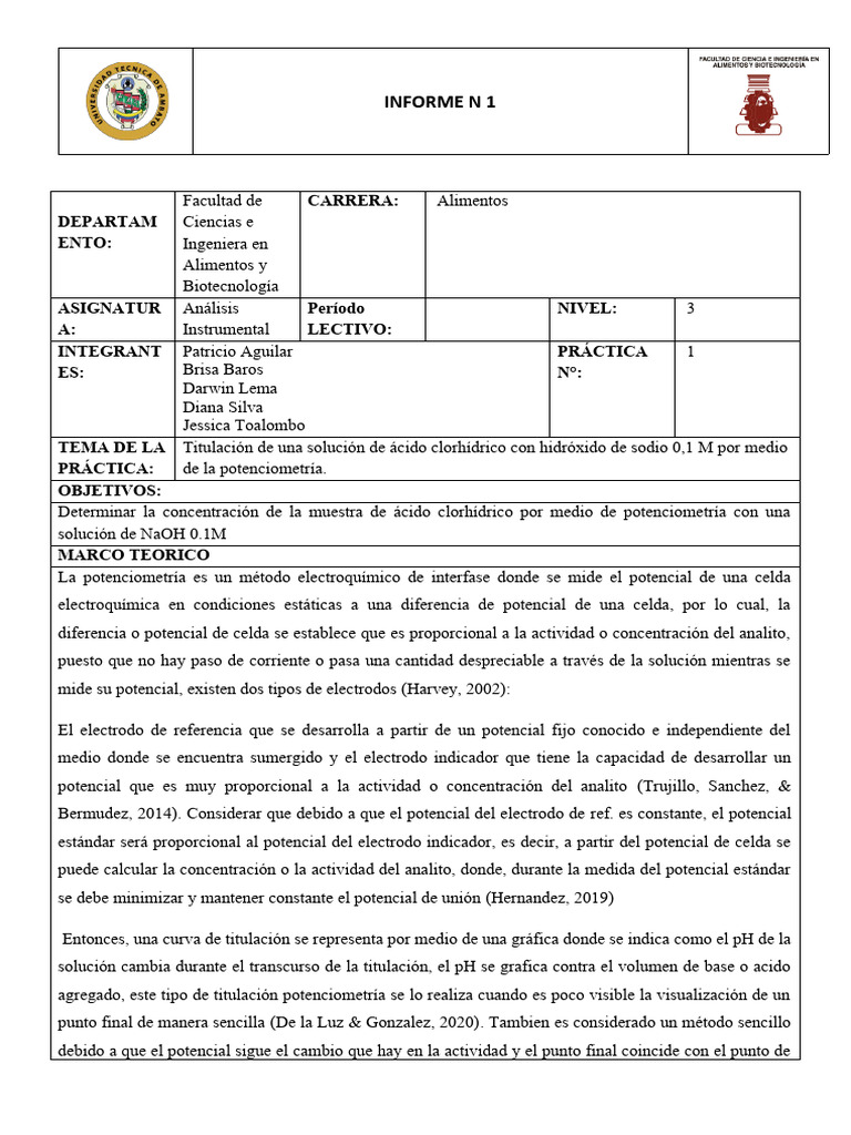 Informe1 Grupo5 | PDF | Valoración | Química