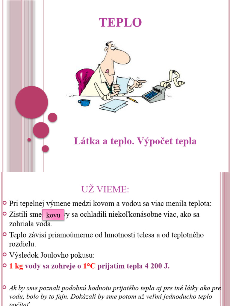 FYZ-7-Latka A Teplo. Vypocet Tepla | PDF
