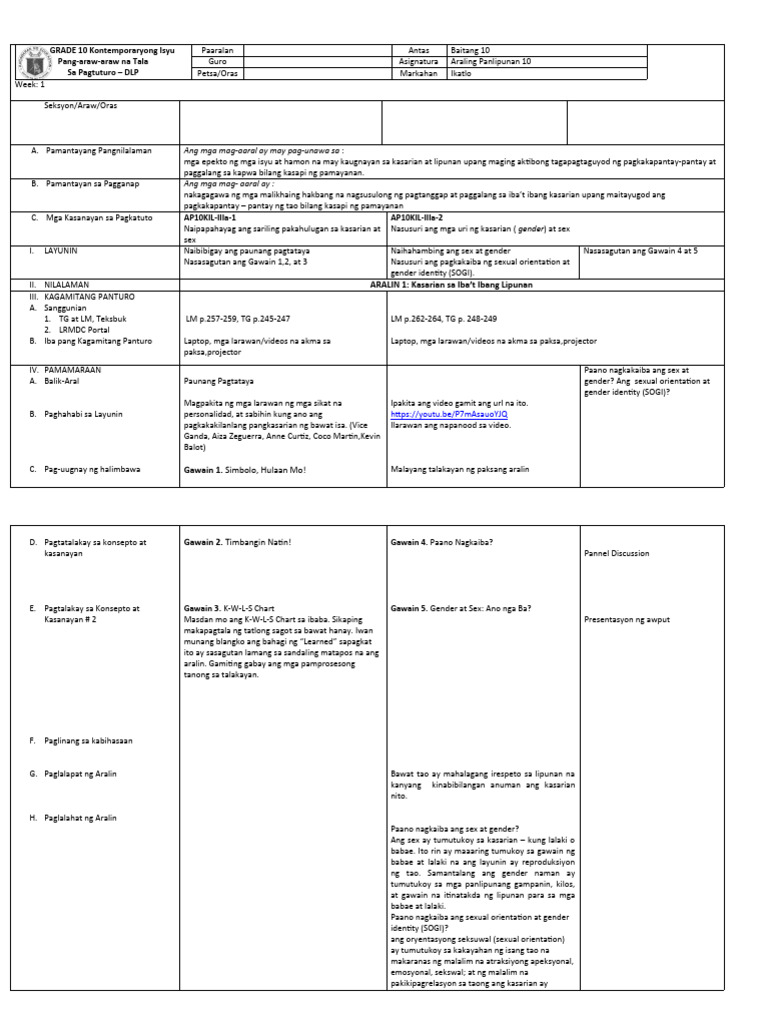 AP10 3rd Quarter Week 1 10 | PDF