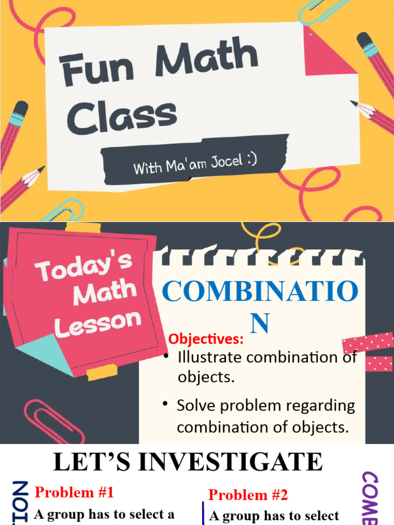 Quarter 3 Week 3 - 23 24 | PDF | Discrete Mathematics | Combinatorics