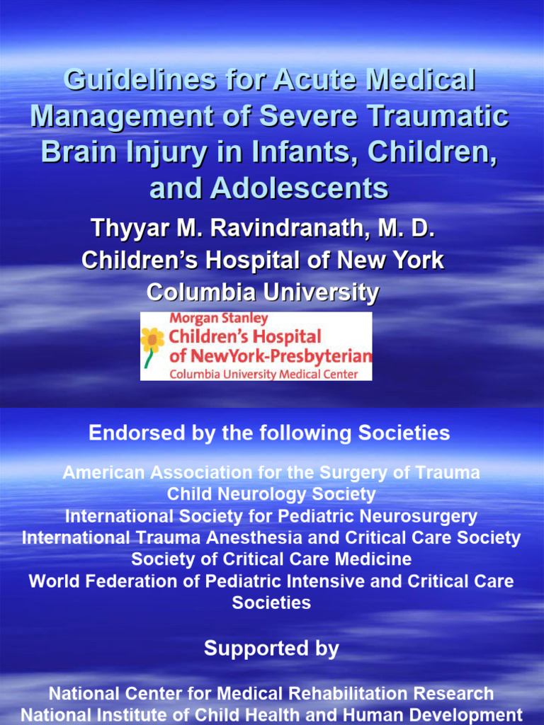 Pediatric TBI Management Guide | PDF | Traumatic Brain Injury ...