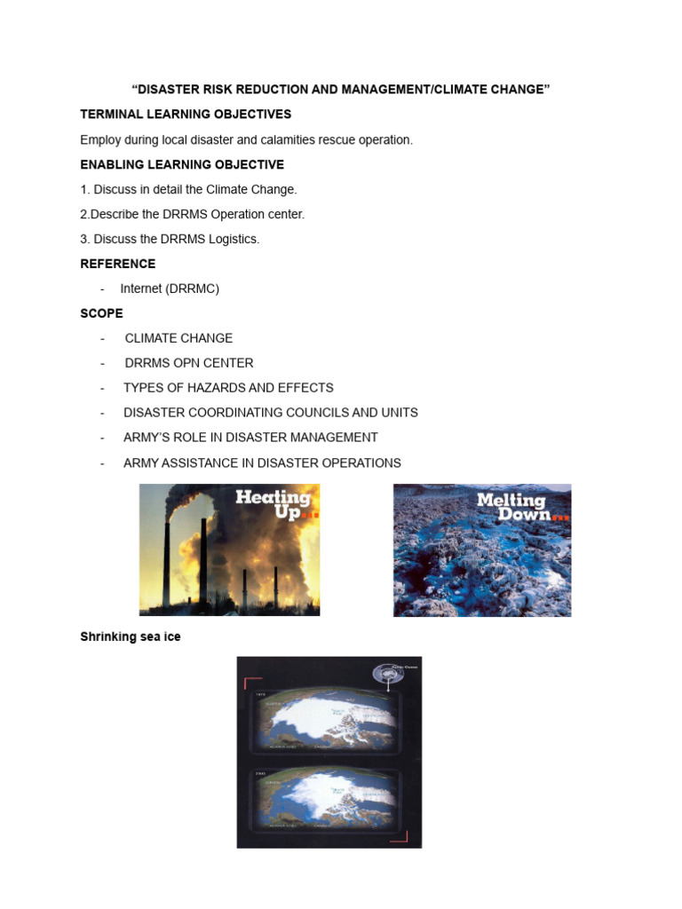 Disaster Risk Management & Climate Change | PDF | Emergency Management ...