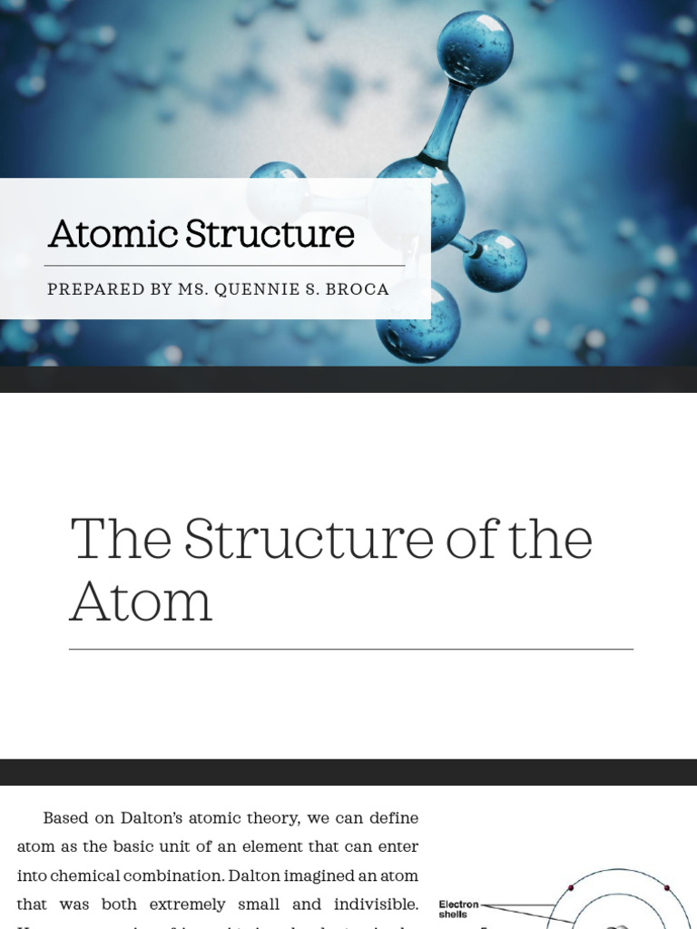 Structure of the Atom and Subatomic Particles | PDF | Atoms | Neutron