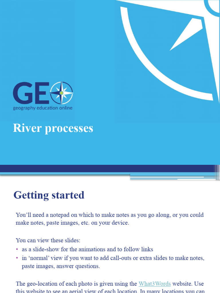 GA GEO GCSE River Processes Final | PDF | Erosion | River