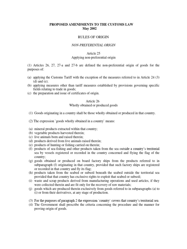 Rule of Origin (World) | PDF | Sea | Justice