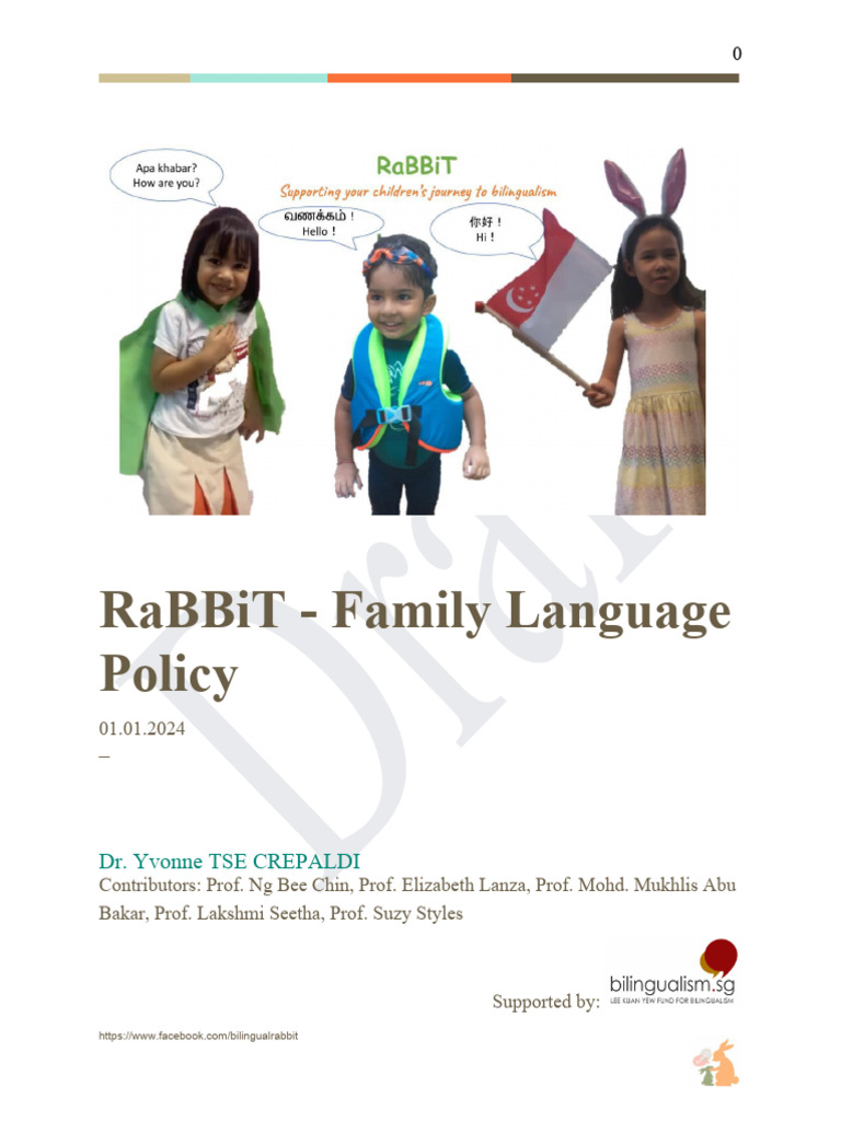 EBooklet Family Language Policy | PDF | Multilingualism | First Language