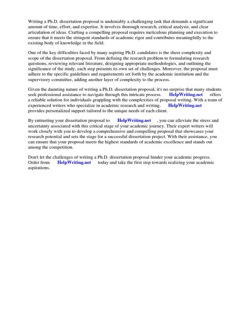 How To Write A PHD Dissertation Proposal | PDF | Thesis | Methodology