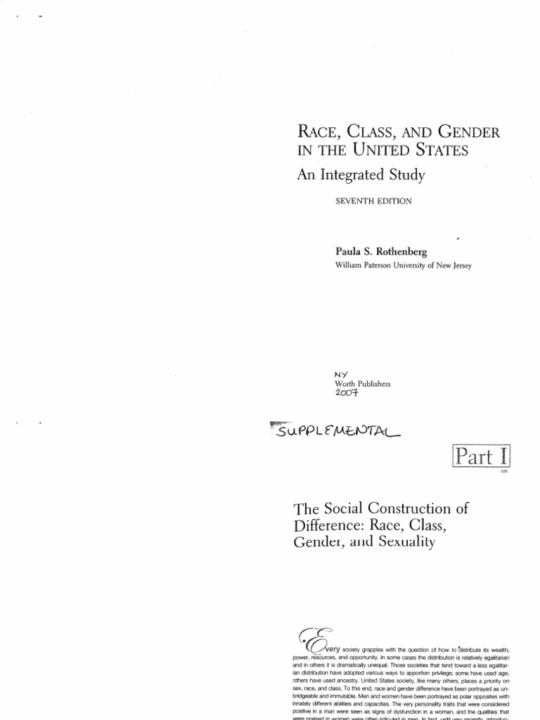 Mantsios - Class in America | PDF | Race (Human Categorization) | Gender
