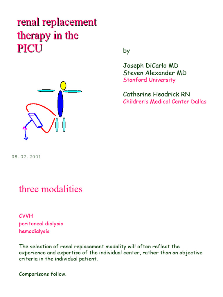 Renal Replacement Therapy in PICU (PICUCOURSE) | PDF | Hemodialysis | Kidney