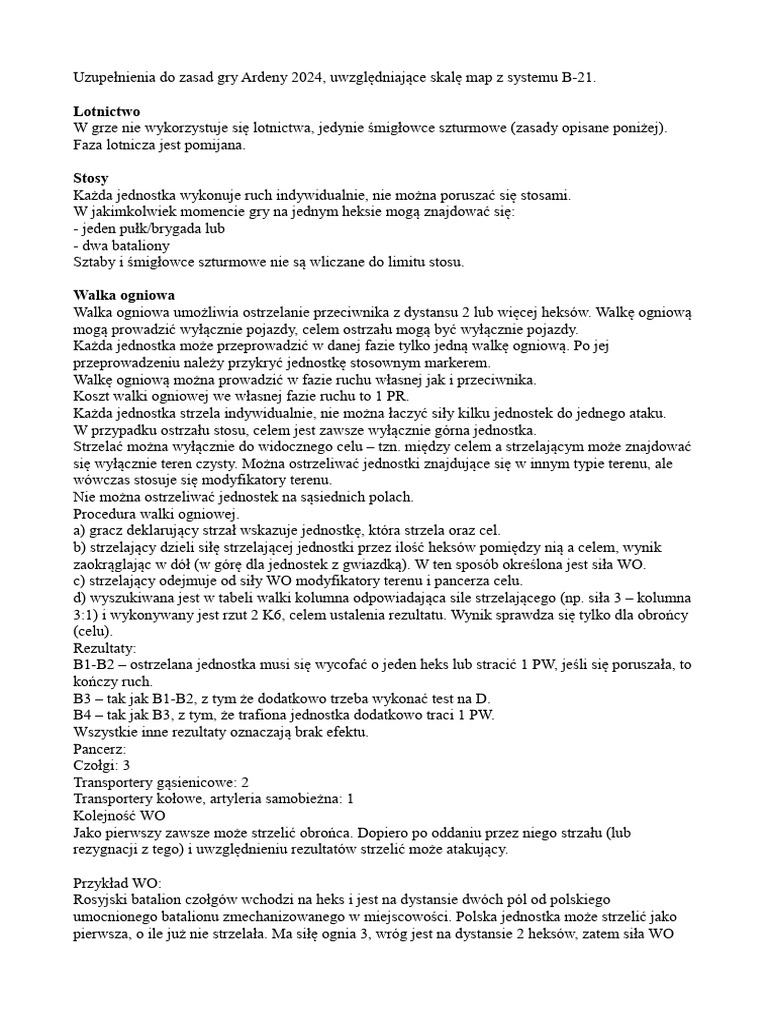 3WW - Zasady Dodatkowe - 221212 - 200520 | PDF