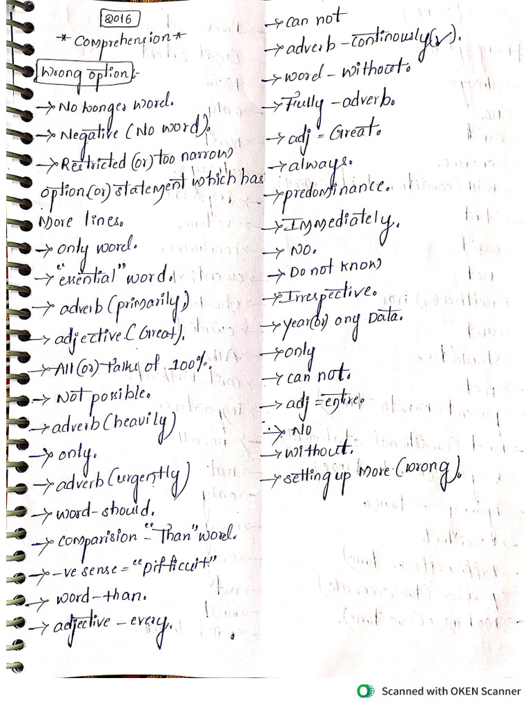 Comprehension Trap Words | PDF