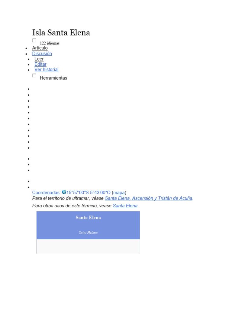 Isla Santa Elena | PDF | Ciencias de la Tierra
