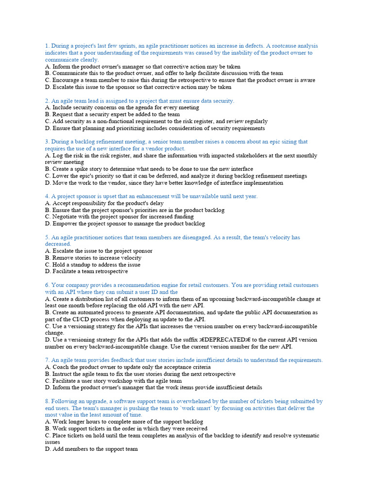 PMI-ACP Part 1 | PDF