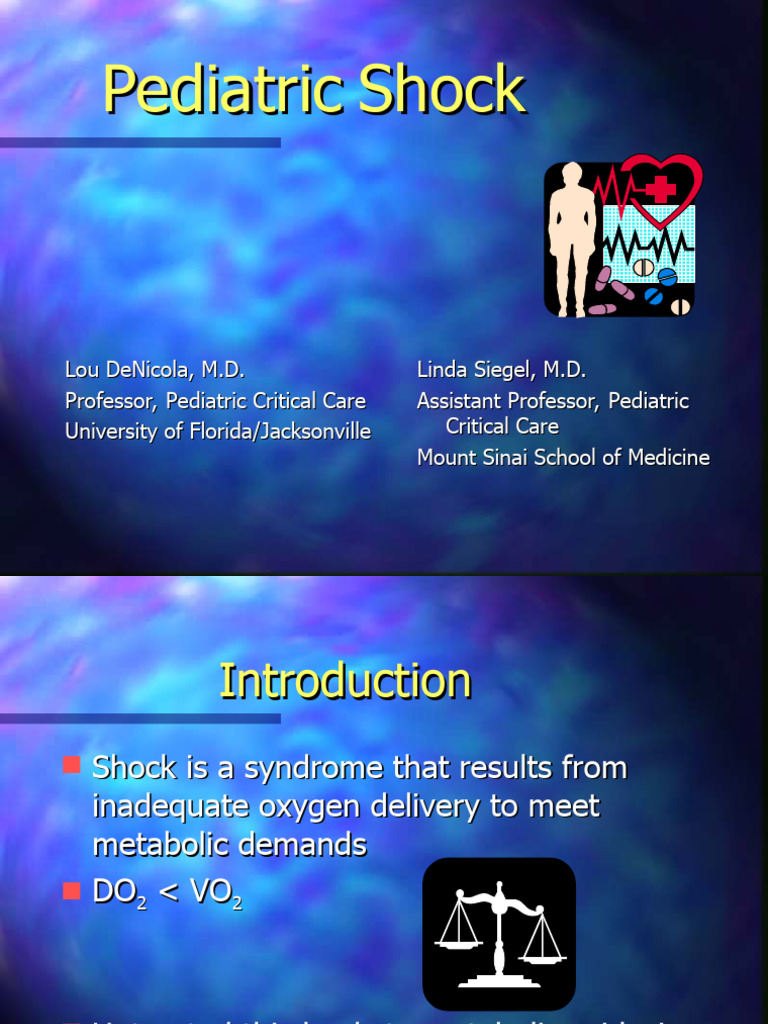 Pediatric Shock (PICUCOURSE) | Download Free PDF | Intensive Care ...