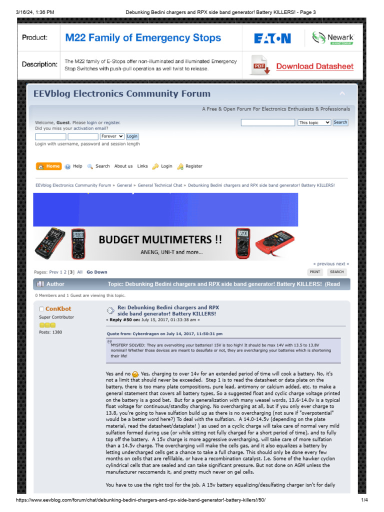 BEDINIRenaisanceChargerDEbunk | PDF | Battery Charger | Battery (Electricity)