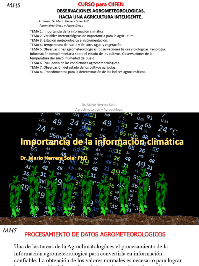 Tema 1. Importancia de La Informacion Climatica 111 | PDF | Suelo | Lluvia