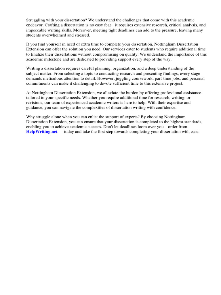 Nottingham Dissertation Extension | Download Free PDF | Thesis | Expert