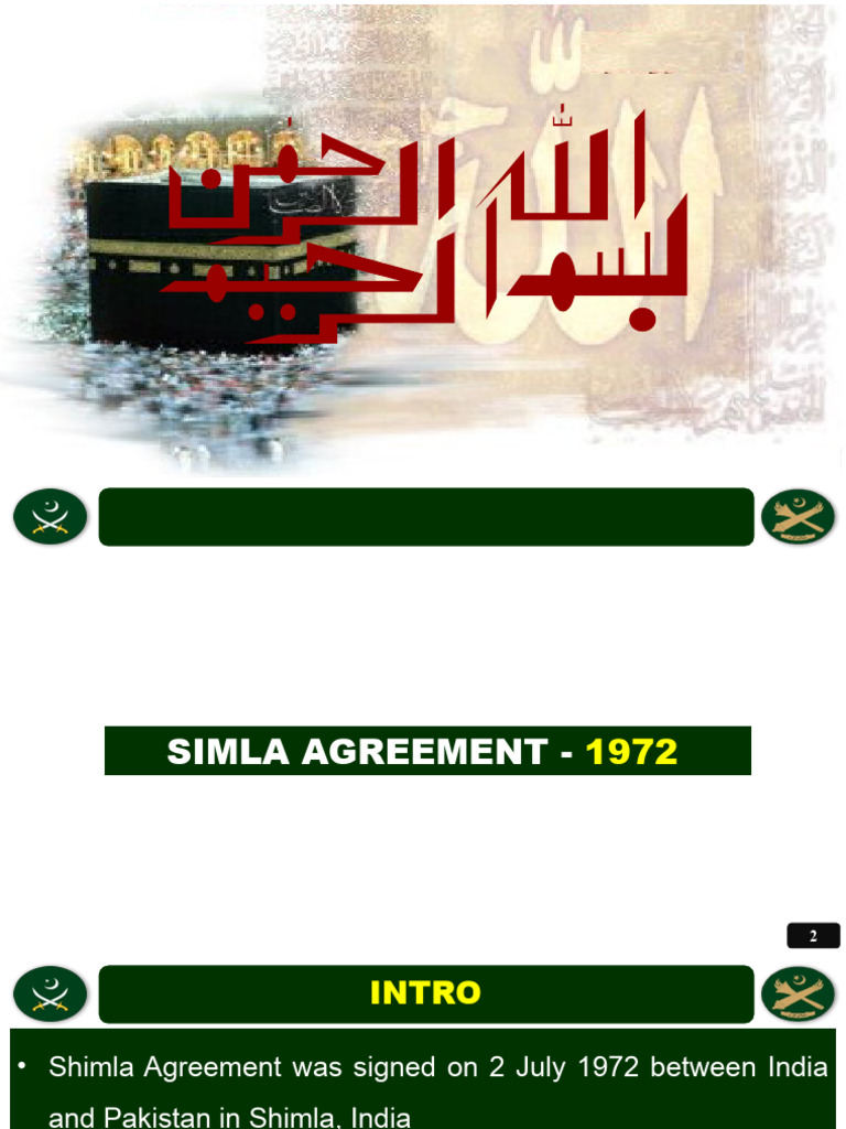 Simla Agreement 1972 | PDF | Diplomacy | Global Politics