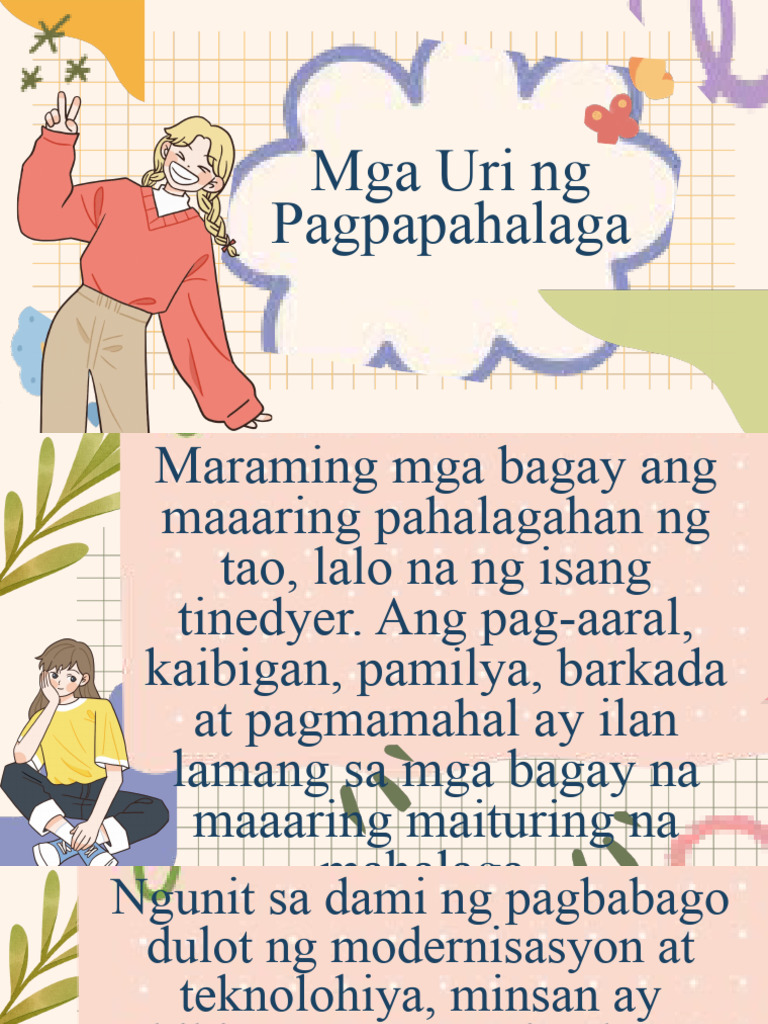 Mga Uri NG Pagpapahalaga | PDF