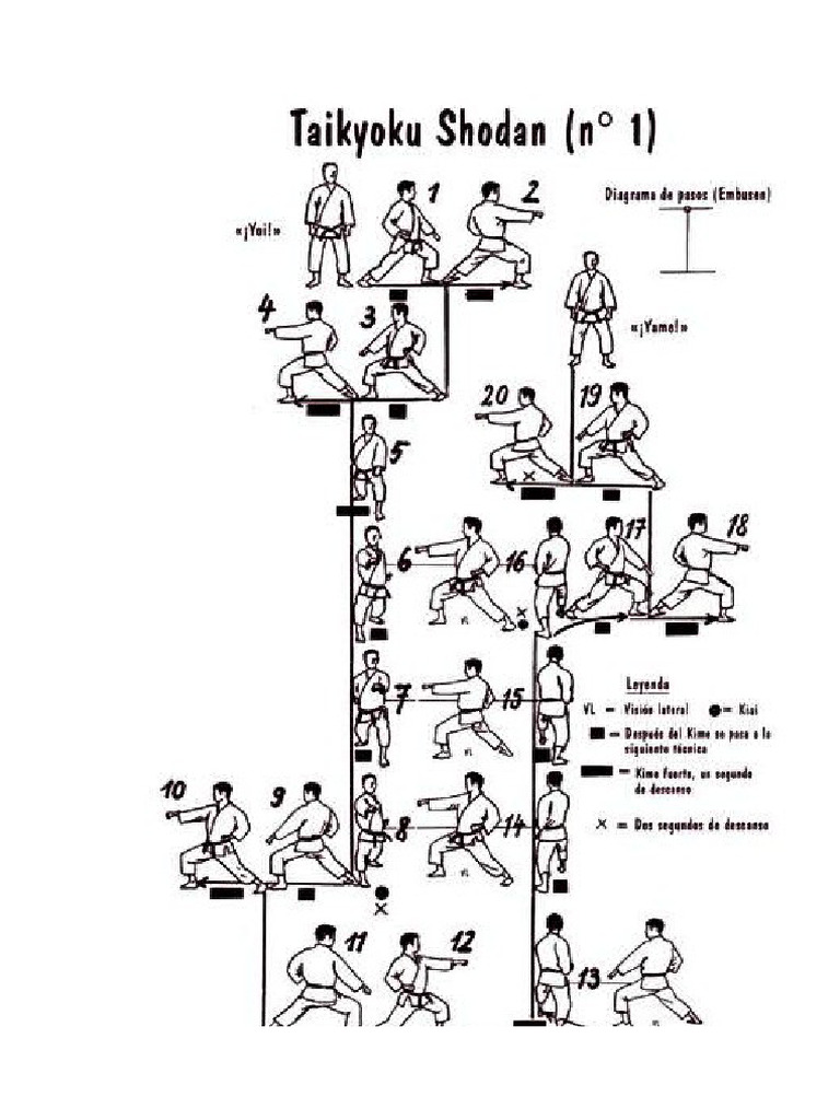 ART. 02 DIAGRAMA DEL KATA TAIKYOKU SHODAN (1) | PDF