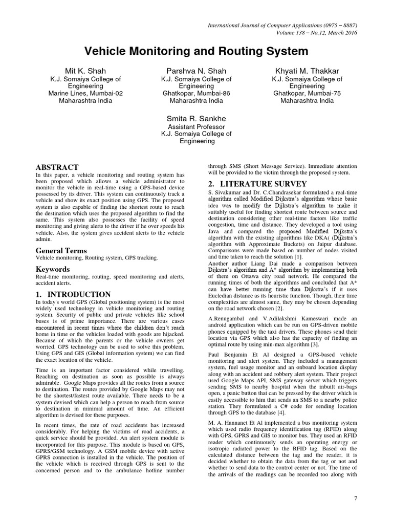 GPS-Based Vehicle Monitoring System | PDF | Routing | Radio Frequency Identification