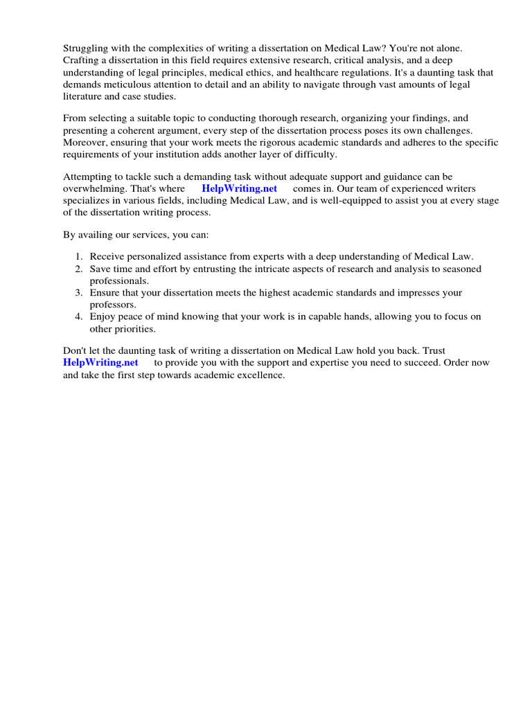 Dissertation Title Medical Law | PDF | Thesis | Health Care