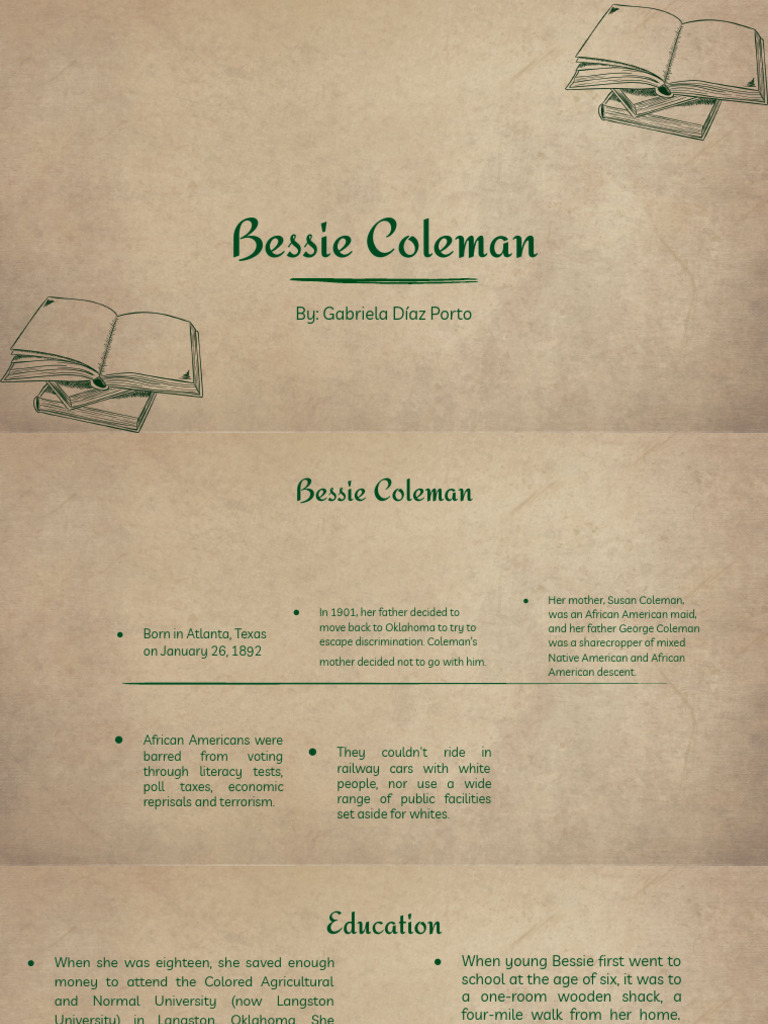 Bessie Coleman | PDF