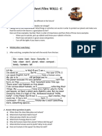 Wall-E Movie Worksheet Activities | PDF
