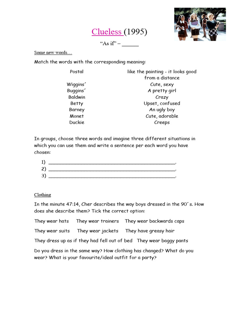 Clueless Worksheet | PDF
