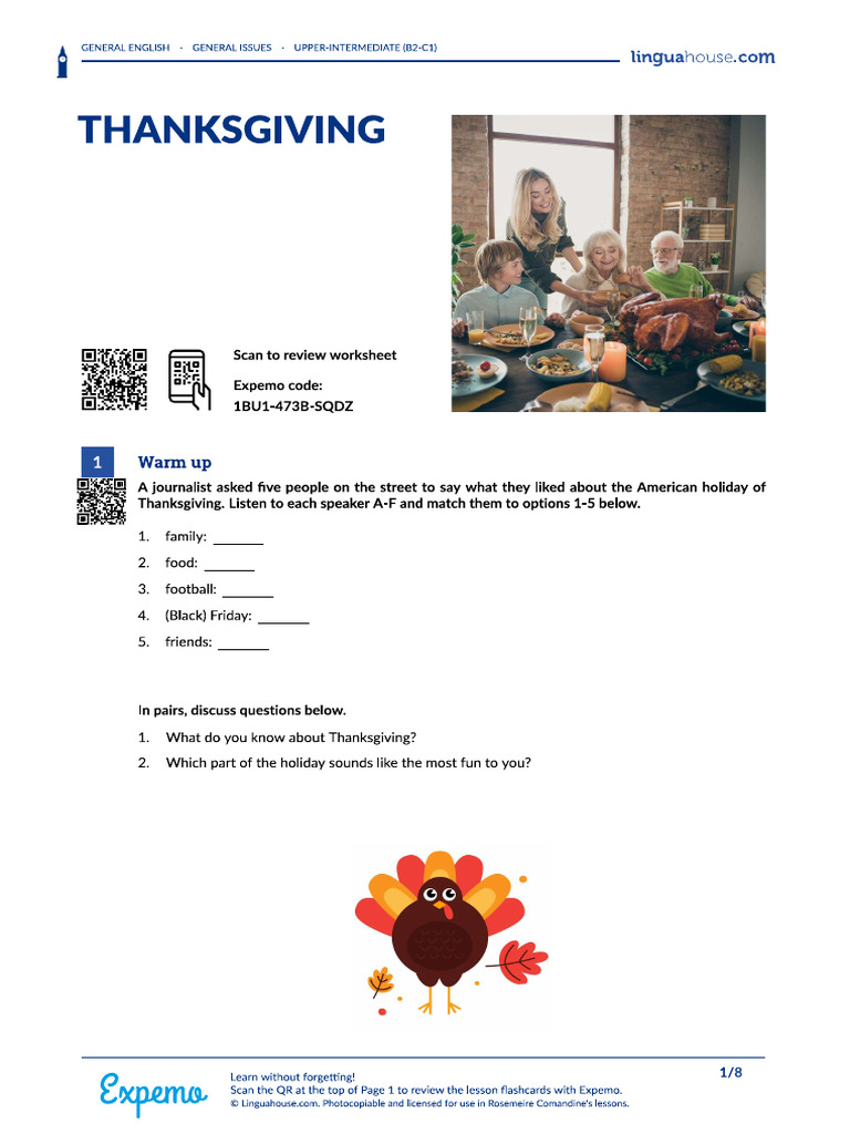 ADV Thanksgiving Teacher | PDF