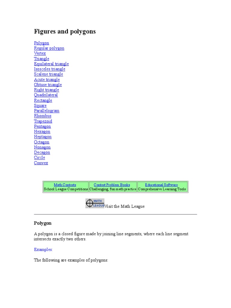 Polygons | PDF | Triangle | Rectangle