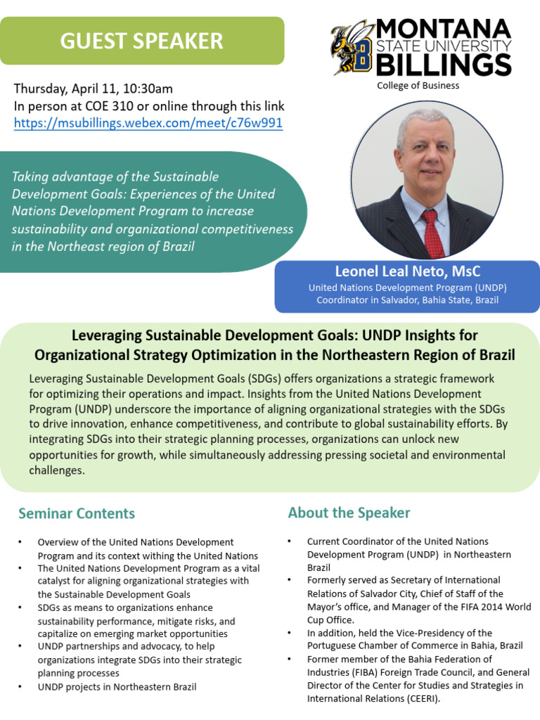 UNDP - Leonel Leal - Guest Speaker - MSUB - v3 | PDF | United Nations Development Programme ...