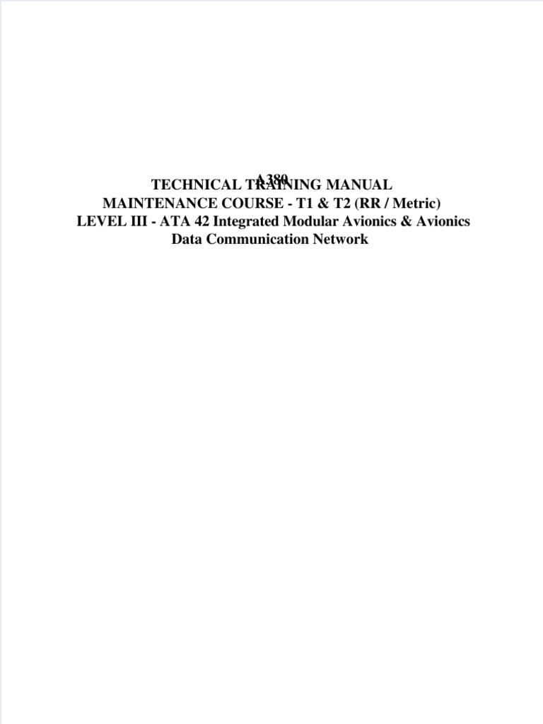 Documents - Pub A380 Level III Ata 42 Integrated Modular Avionics ... Documents - Pub A380 Level III Ata 42 Integrated Modular Avionics ...