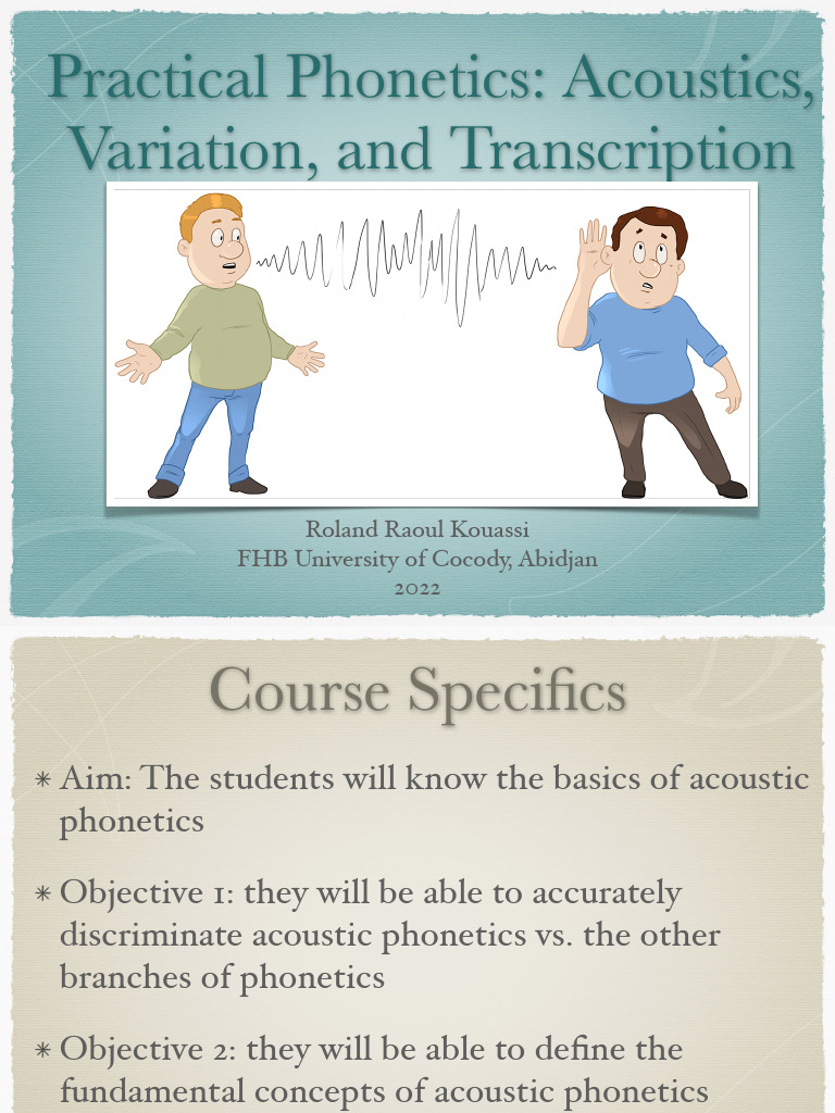 556 Acoustic Phonetics Basics | PDF