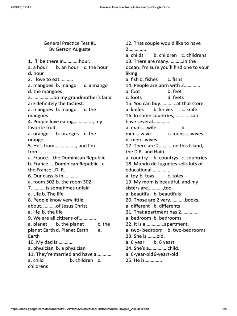 The Eye Opener Grammar Practice | PDF