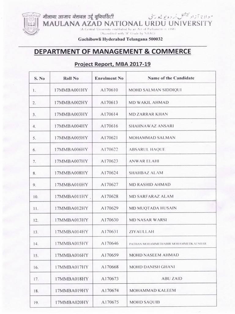 MBA 2017 19 Project Report | PDF