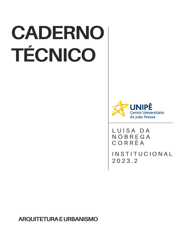 Caderno Tecnico Da Disciplina de Projeto Institucional | PDF | Engenharia