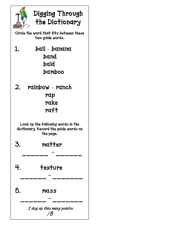 Dictionary Dig | PDF