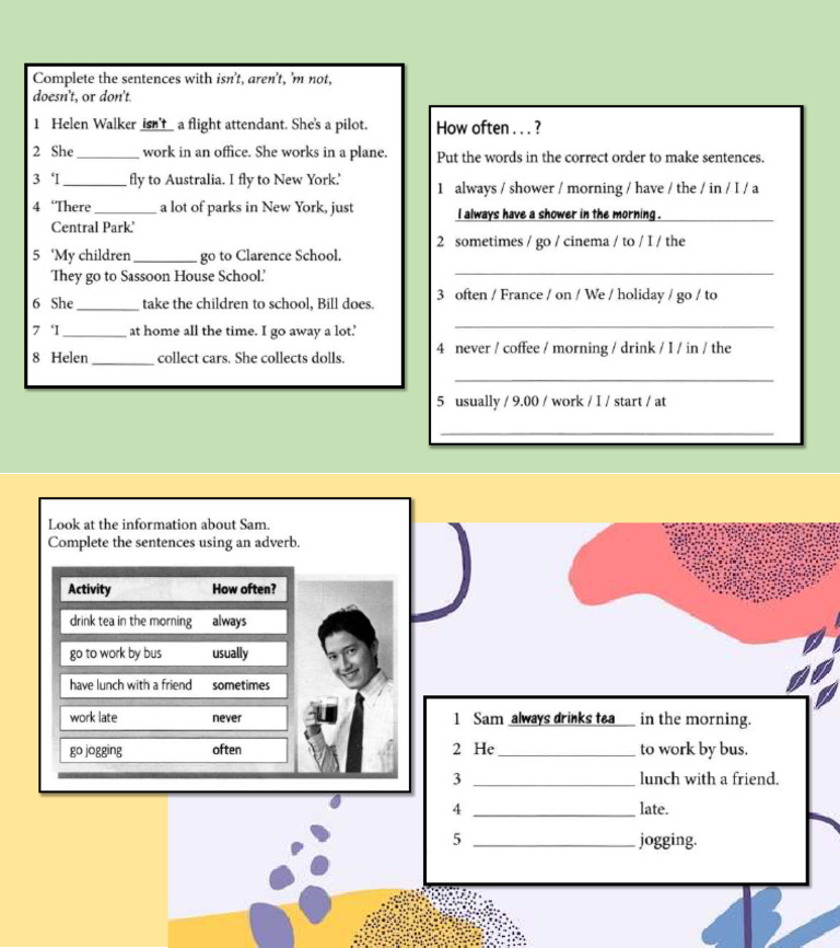 Present Simple and Adverbs | PDF