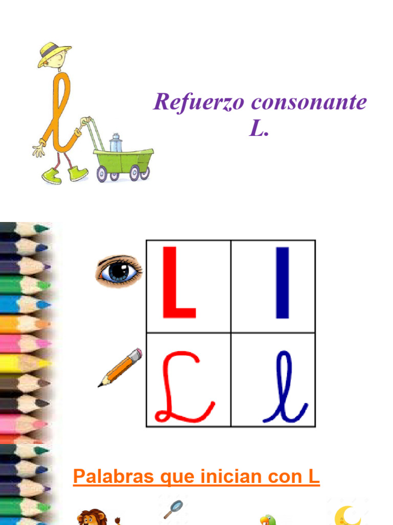 Refuerzo de la consonante L en sílabas | PDF | Artes del Lenguaje y ...