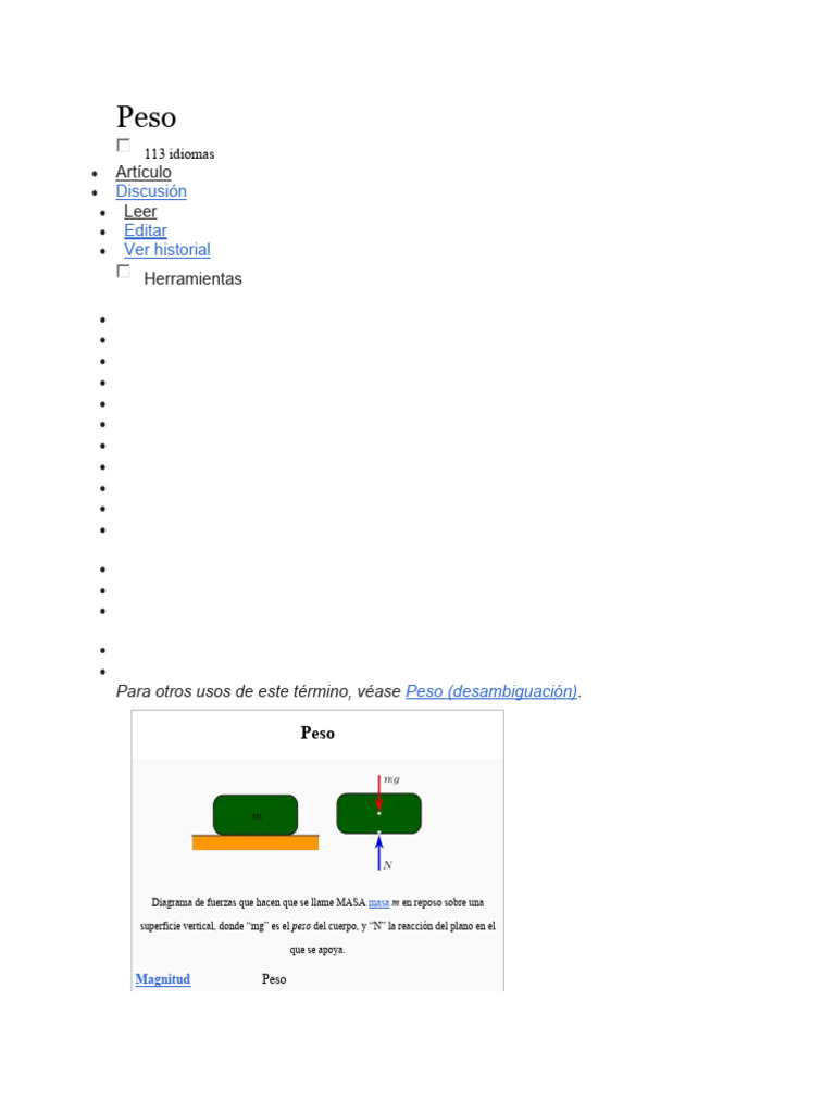 Peso | PDF | Peso | Gravedad