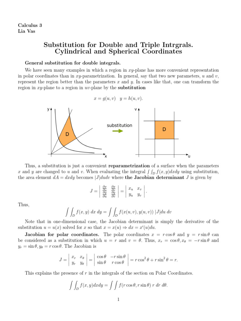 Triple Substitution | PDF | Sphere | Mathematical Analysis