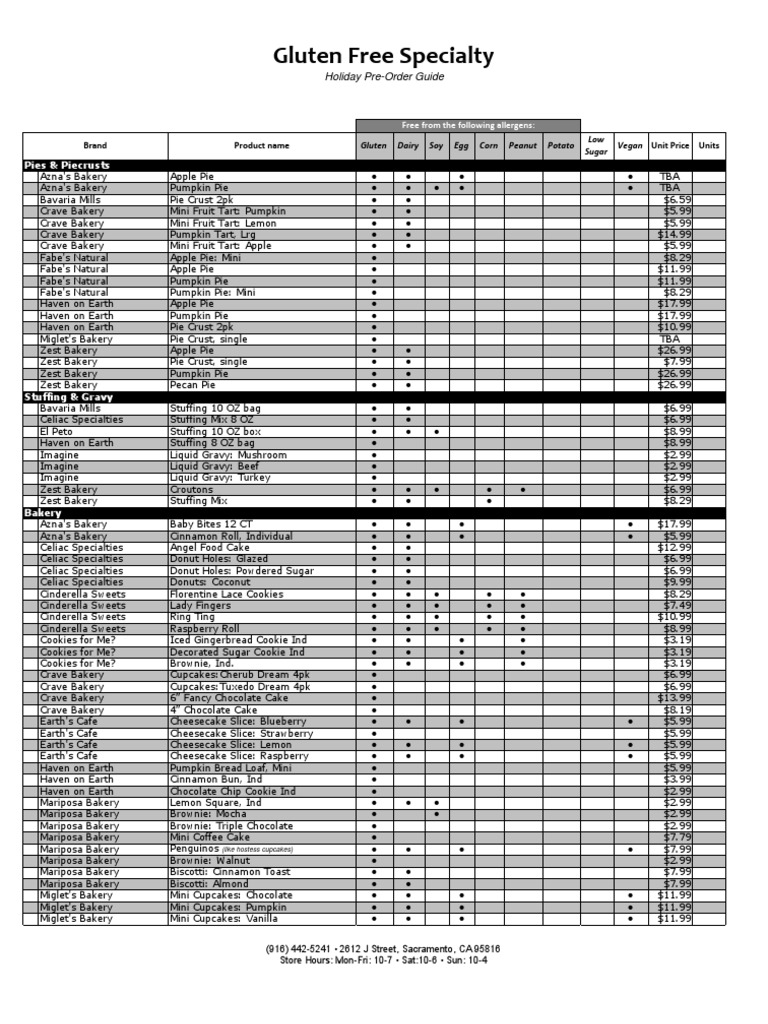 Holiday Pre-Order List Nov 3 2011 | Download Free PDF | Breads | Doughnut