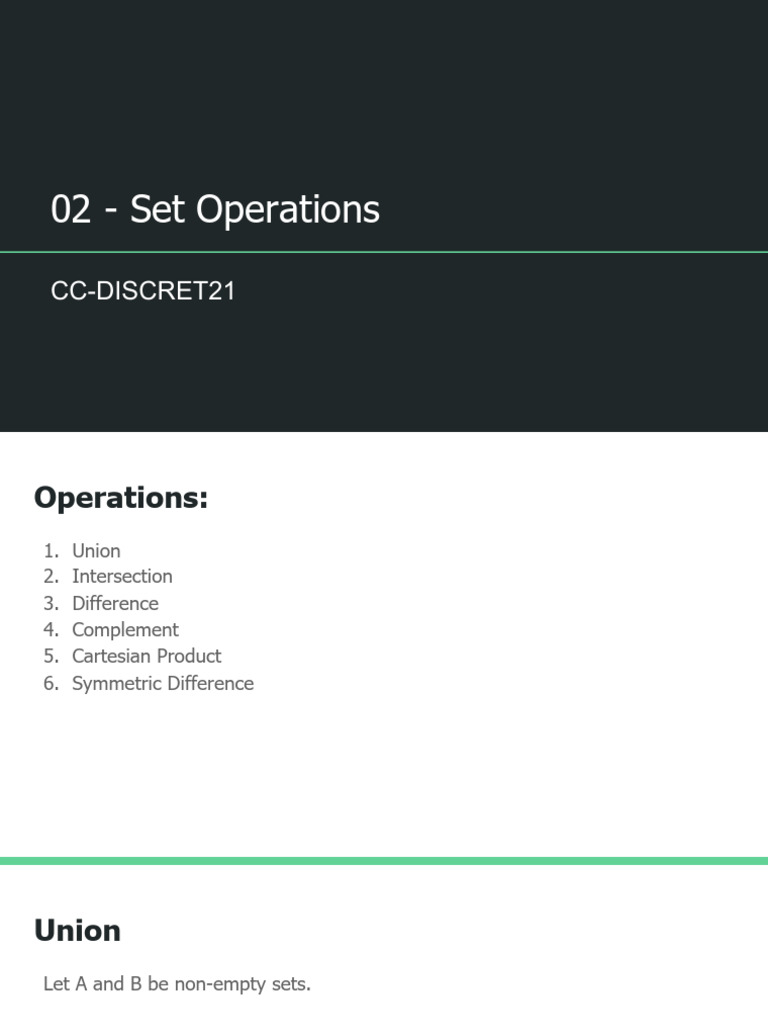 02 Lesson+2+Set+Operations | PDF | Set (Mathematics) | Intersection ... 02 Lesson+2+Set+Operations | PDF | Set (Mathematics) | Intersection ...